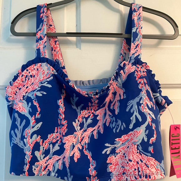 Lilly Pulitzer | Tops | Lilly Pulitzer Zahara Ruffle Sports Bra | Poshmark